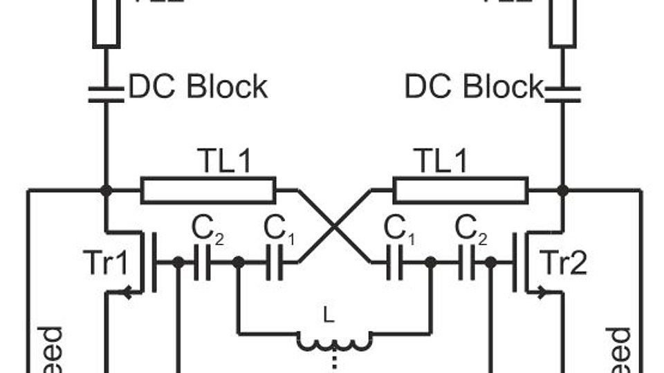 Differential GaN-power oscillator for compact high power 2.45 GHz ...